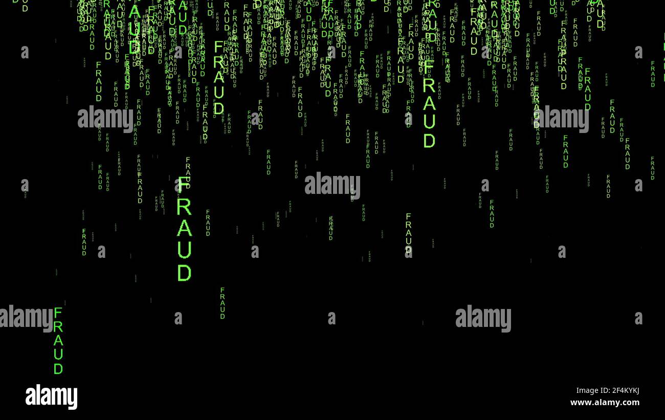 Fraud text on the screen concept Stock Photo - Alamy