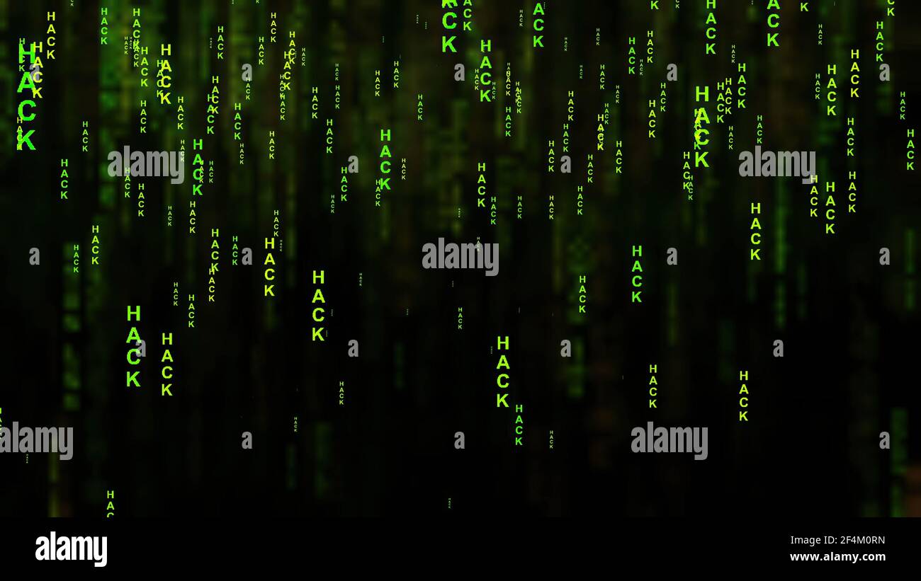 Hack text on the screen concept Stock Photo - Alamy