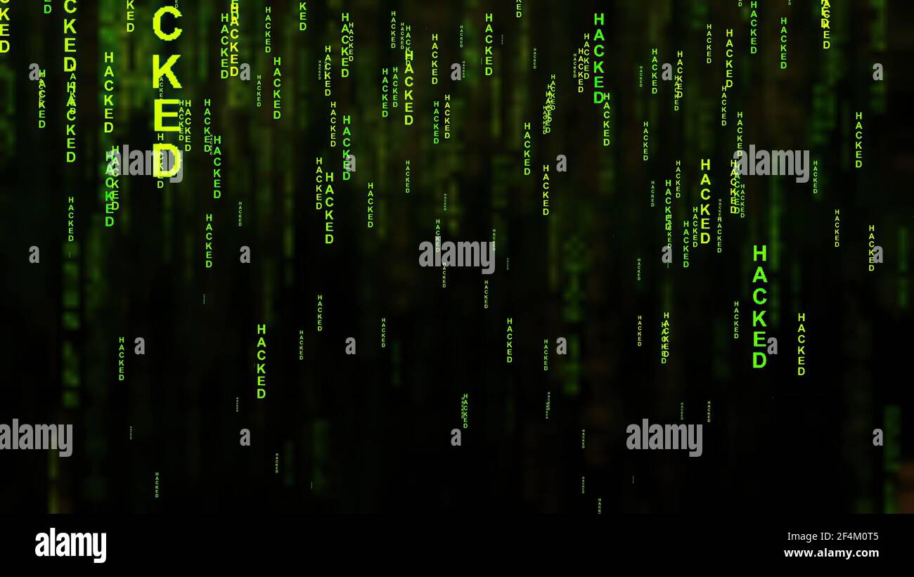 Hack text on the screen concept Stock Photo - Alamy