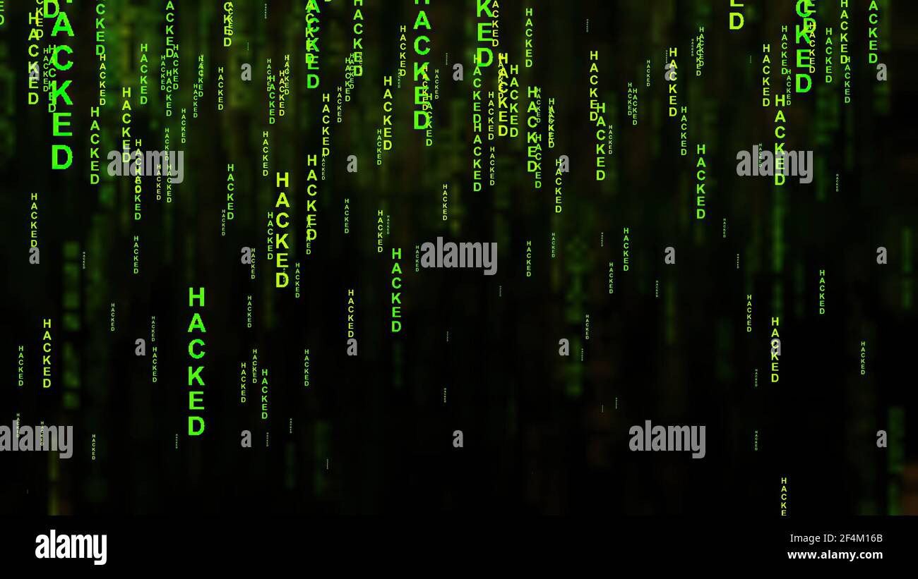 Hack text on the screen concept Stock Photo - Alamy
