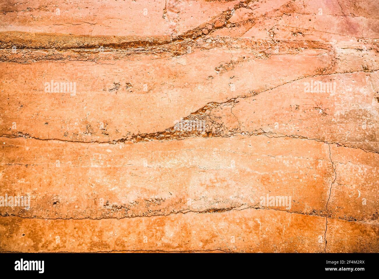 Abstract nature Soil patterned layer of clay soil for the background ...