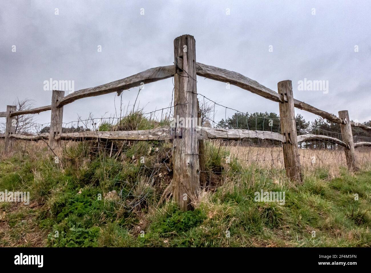 Brighton, March 18th 2021: Fencing styles on the South Downs, near ...
