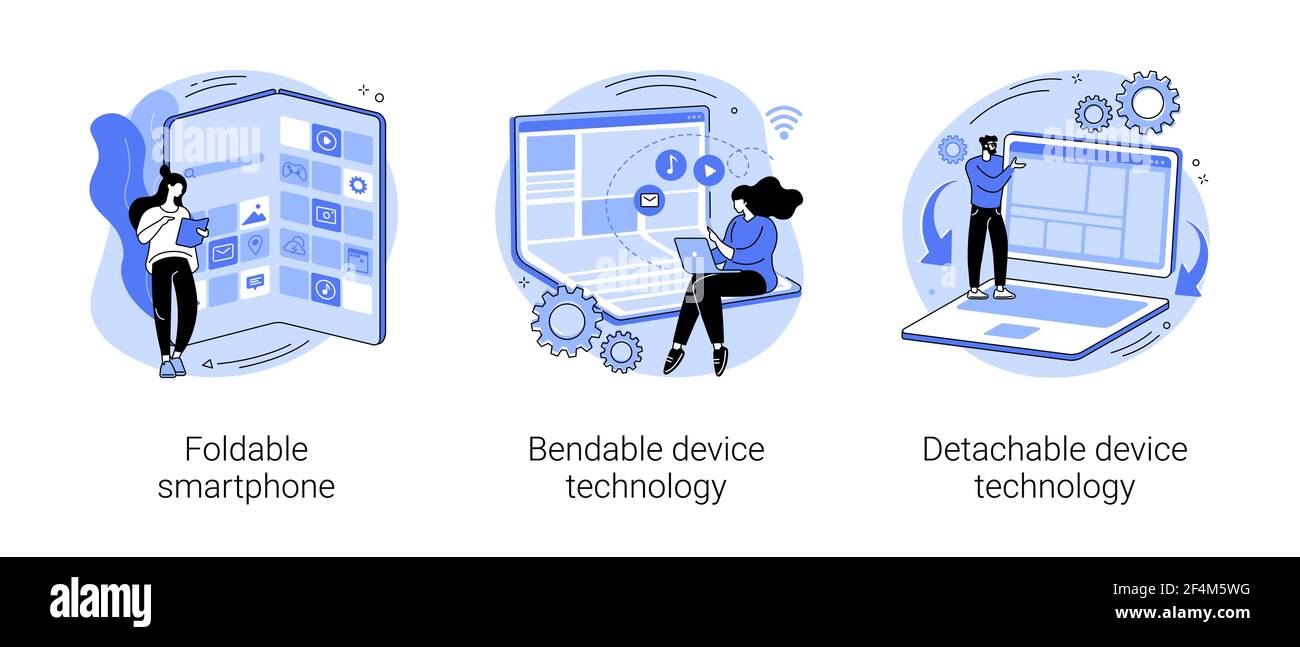 Modern electronics abstract concept vector illustrations Stock Vector ...