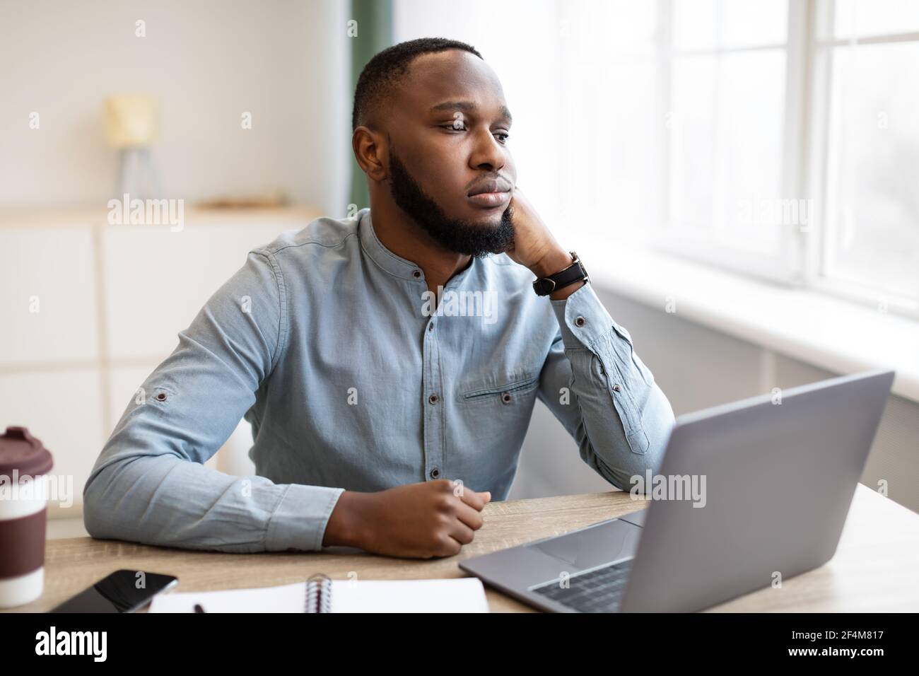 Bored Person On Computer