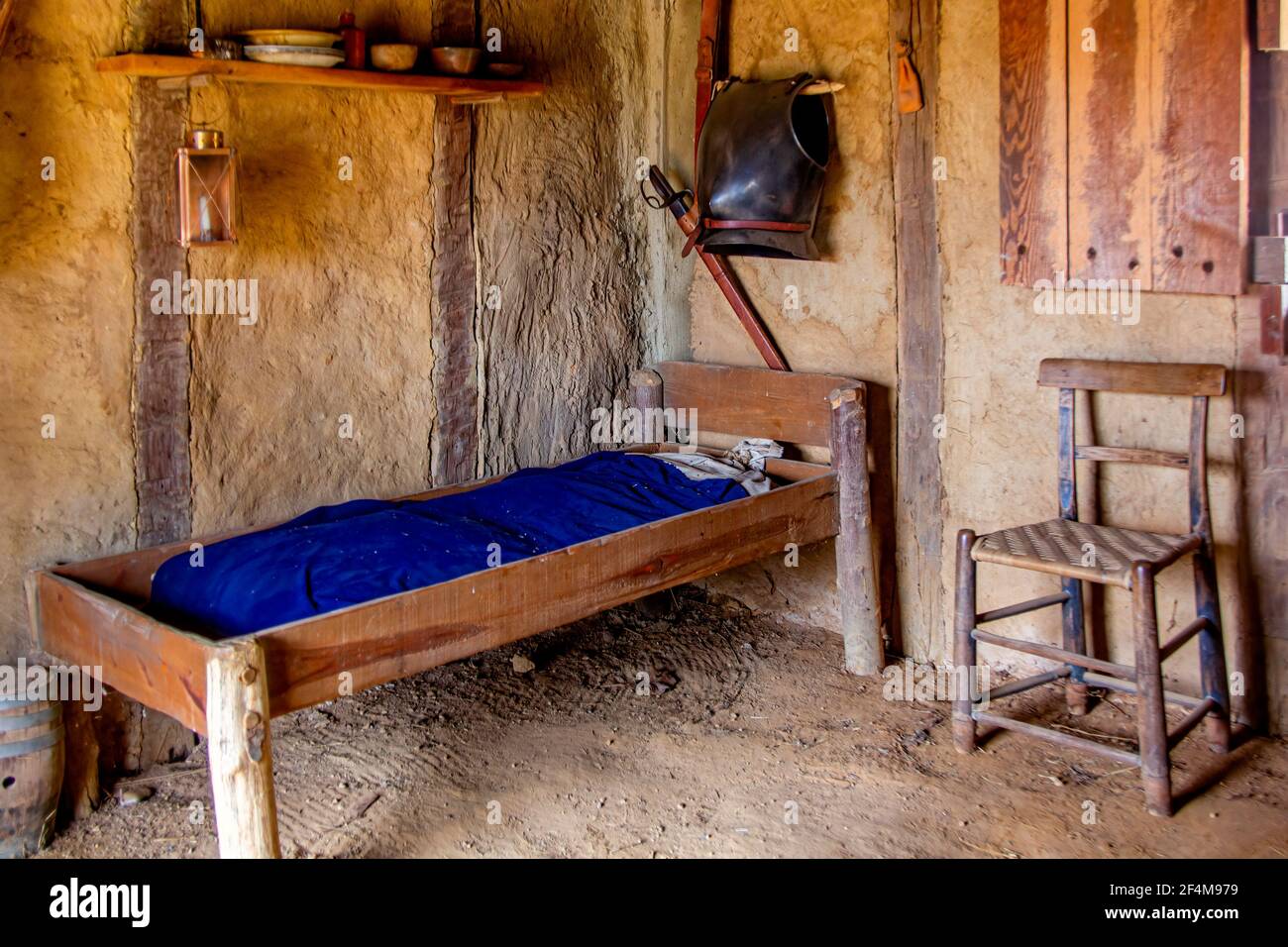 17th century soldier's living quarters of the type used in the 17th ...