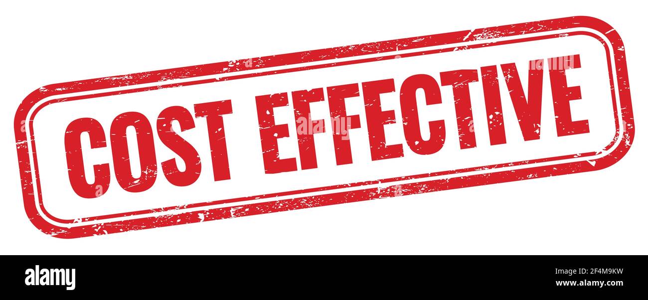 COST EFFECTIVE text on red grungy vintage rectangle stamp Stock Photo ...