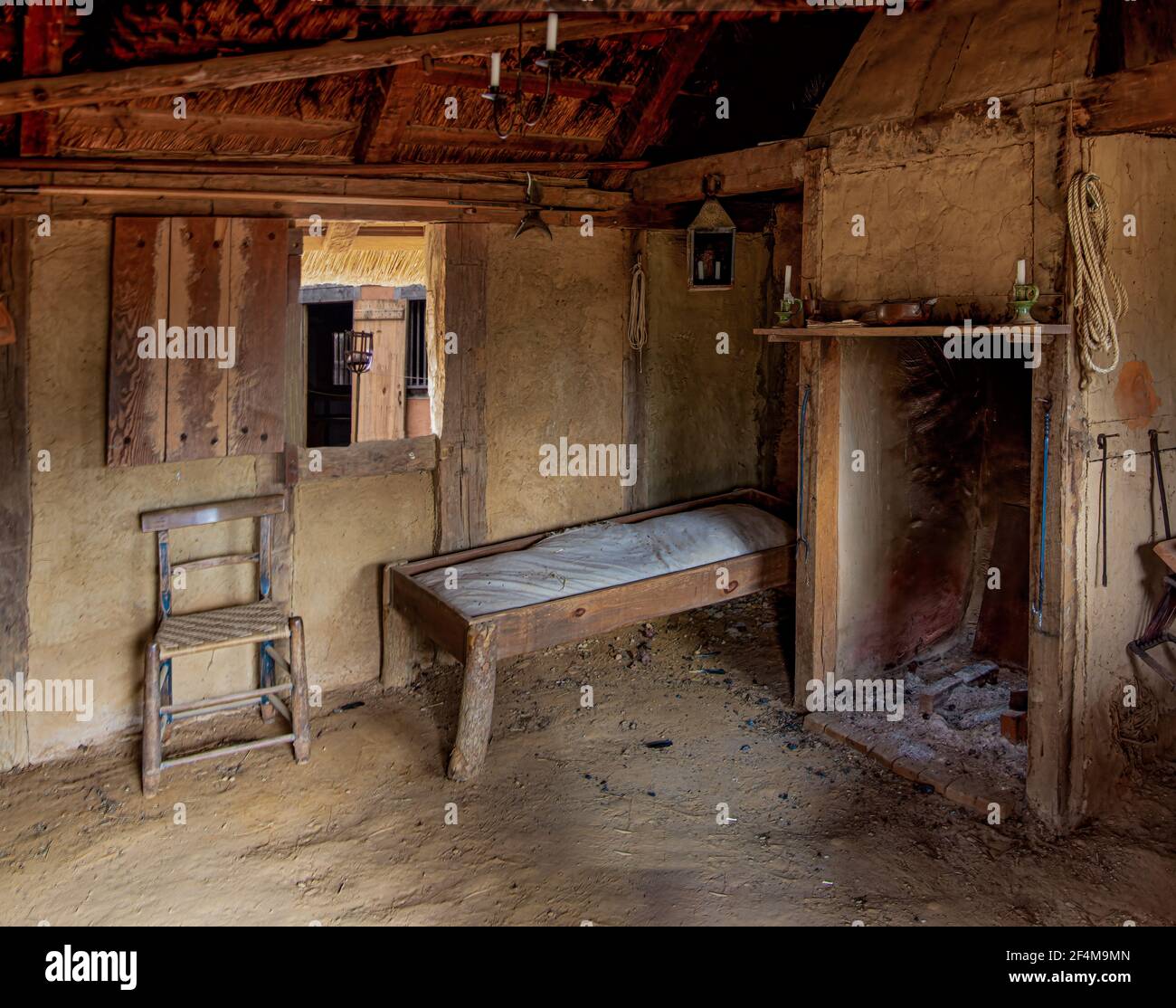 17th century soldier's living quarters of the type used in the 17th ...