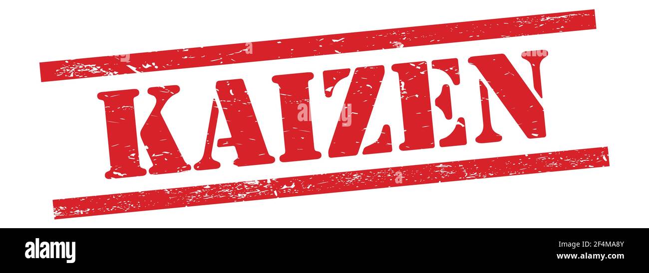 KAIZEN text on red grungy vintage rubber stamp Stock Photo - Alamy