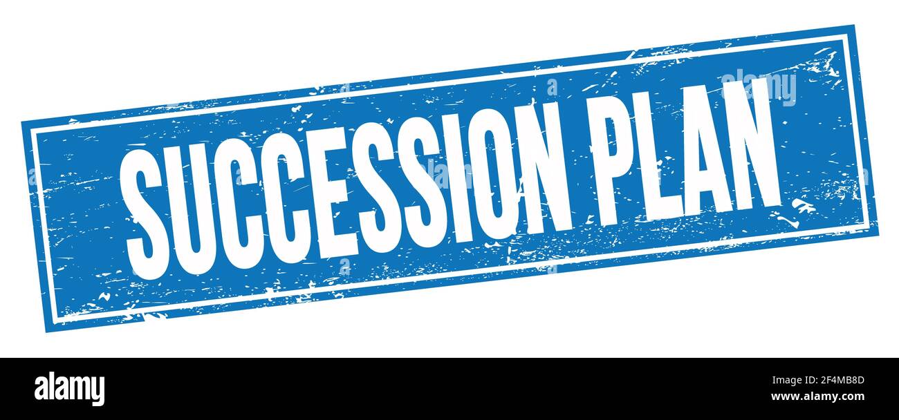 SUCCESSION PLAN text on blue grungy rectangle stamp sign Stock Photo ...