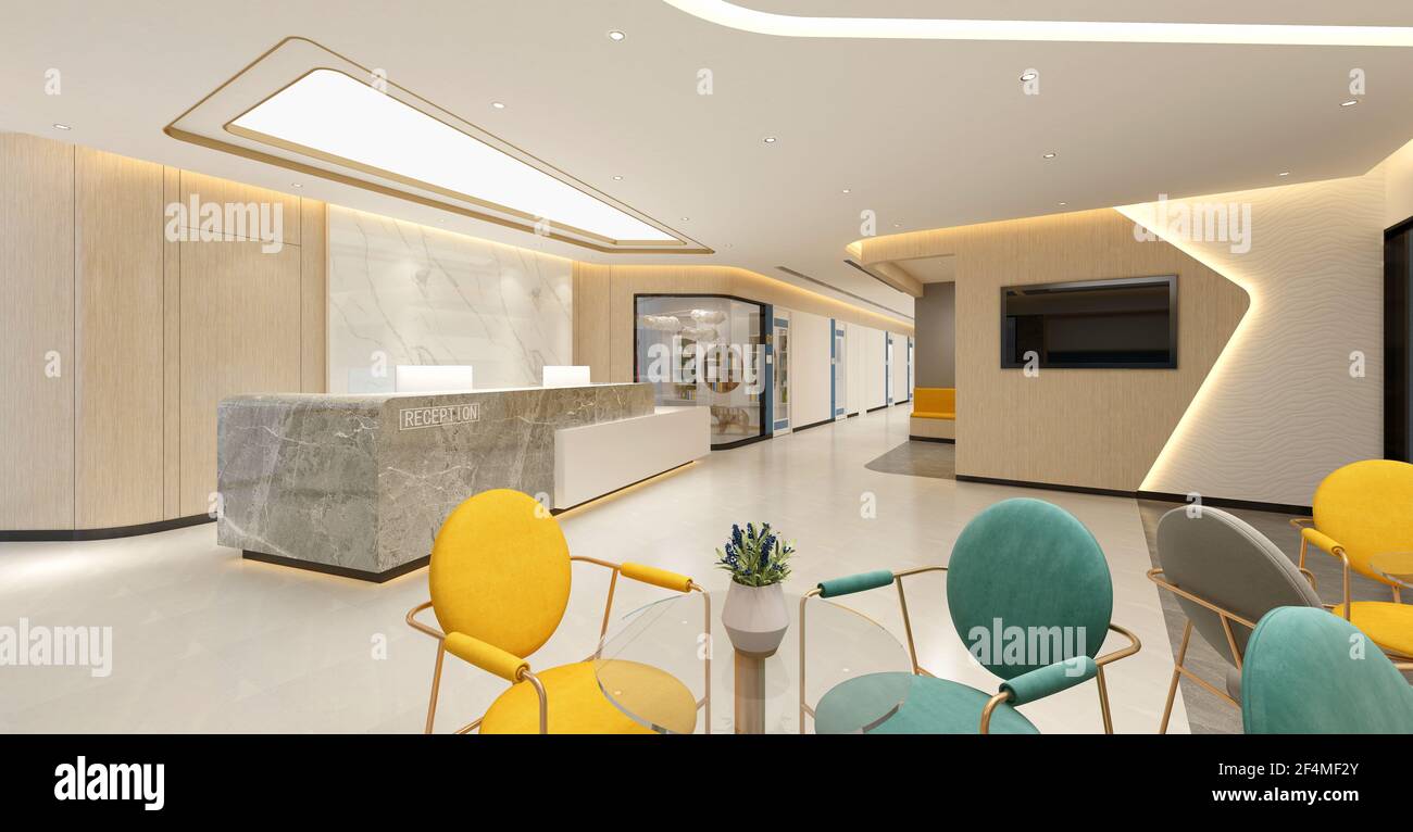 3d render of hospital and clinic interior Stock Photo - Alamy