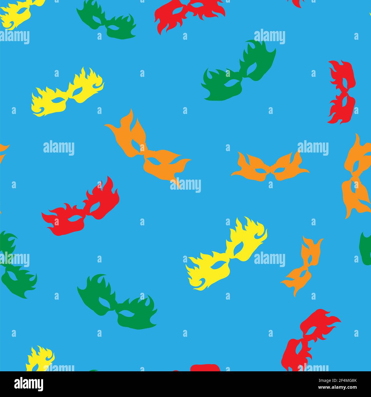 Silhouette of Masks Seamless Pattern. Symbol of Masquerade Stock Photo ...