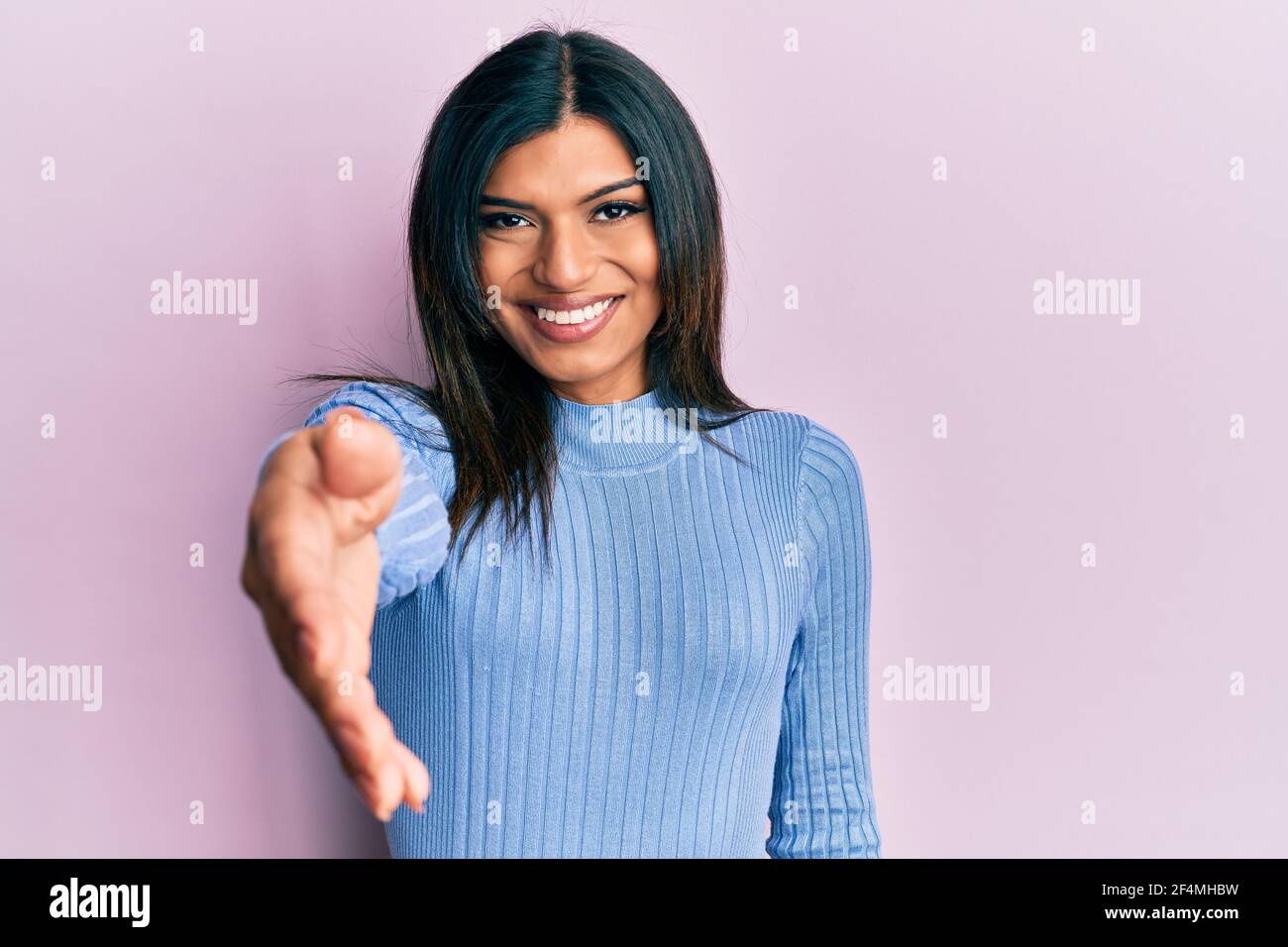 Young latin transsexual transgender woman wearing casual clothes ...