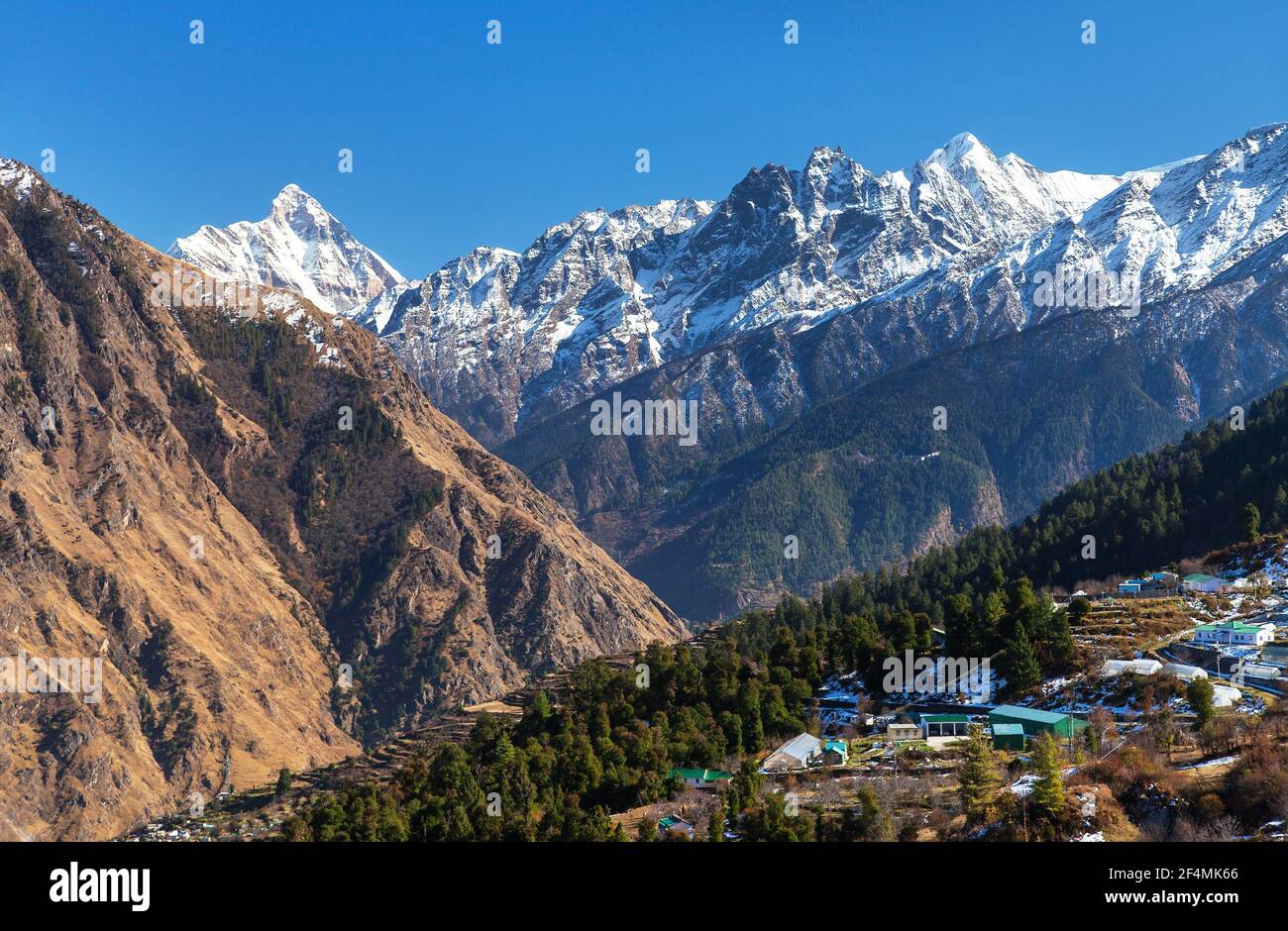 mount Nanda Devi, one of the best mounts in India Himalaya, seen from ...