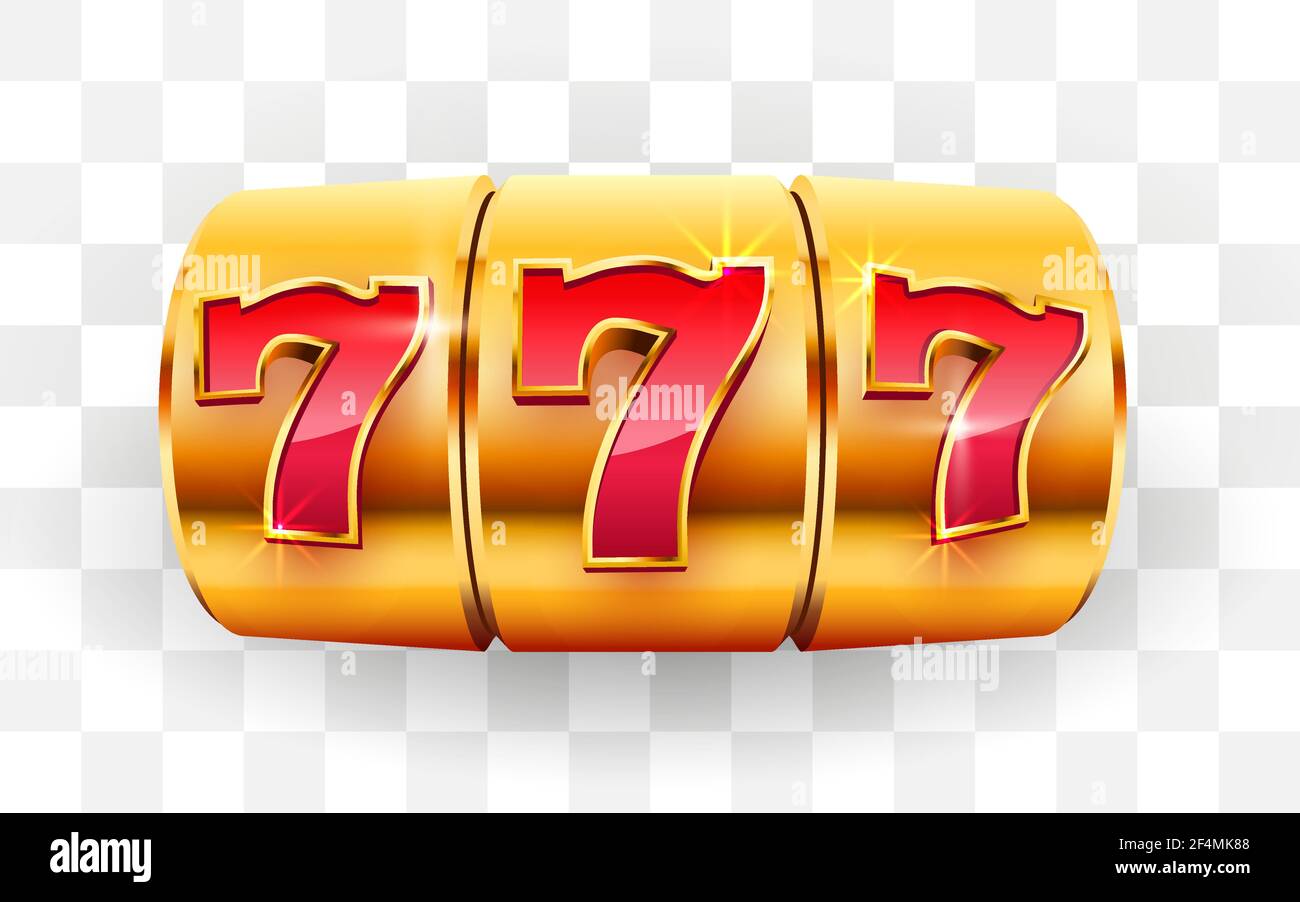 Golden slot machine wins the jackpot. 777 Big win concept. Casino ...