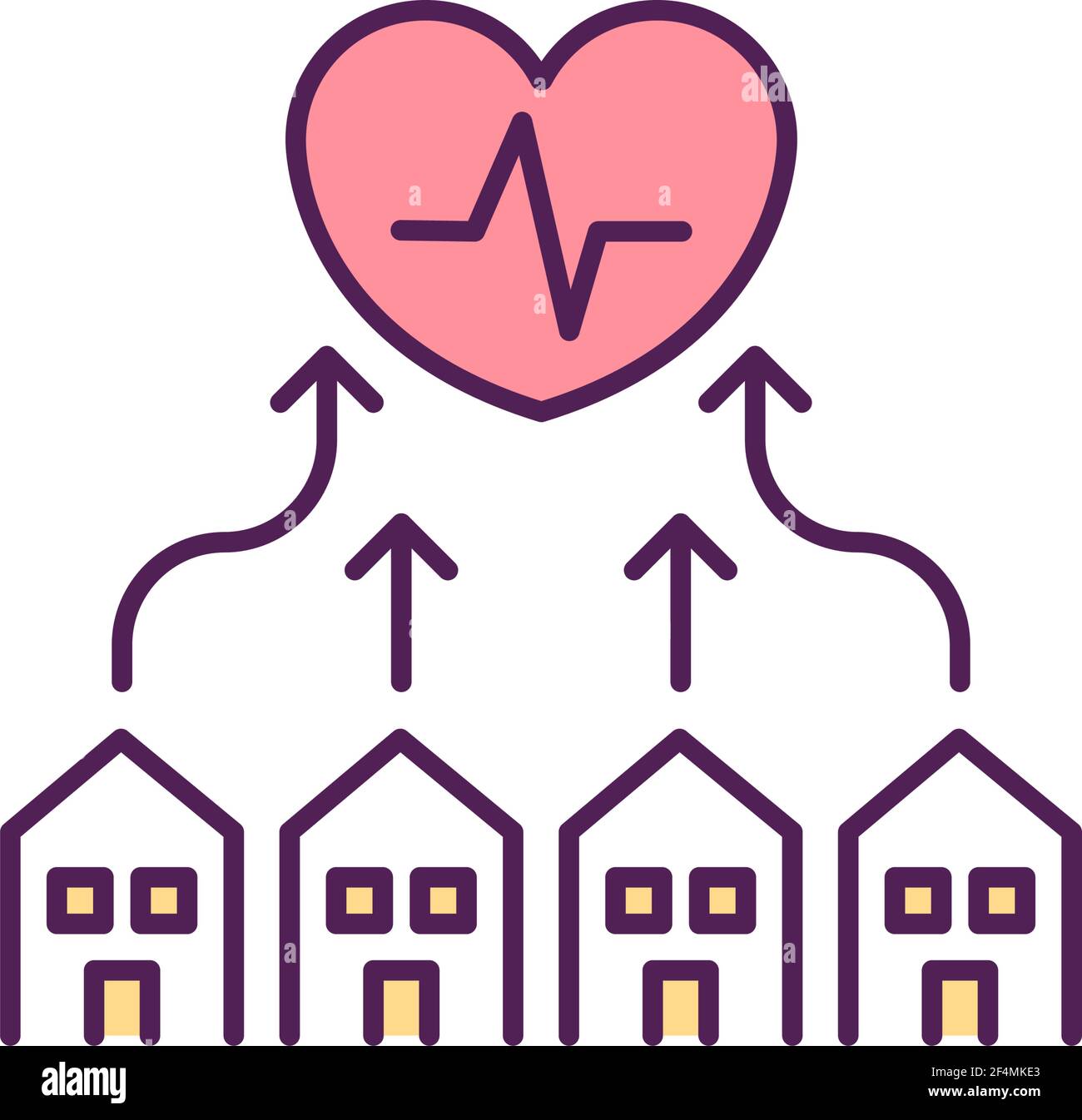 Equal health care RGB color icon Stock Vector Image & Art - Alamy