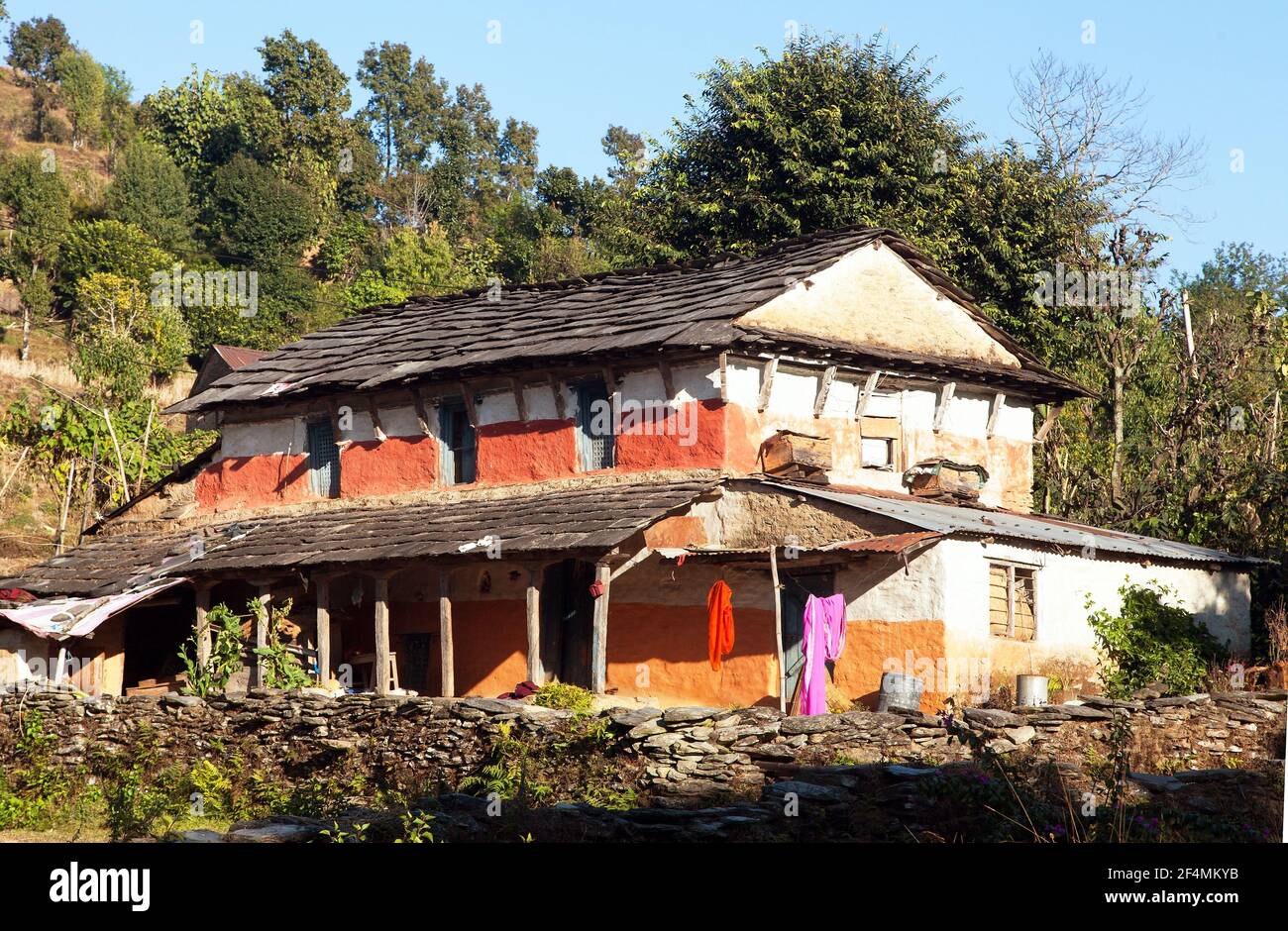 beautiful house home building in Nepal, Annapurna region, Nepal ...
