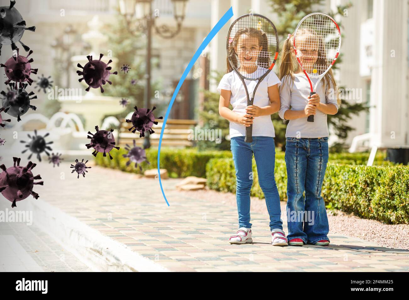 Strong immunity as shield protecting children virus, illustration Stock ...