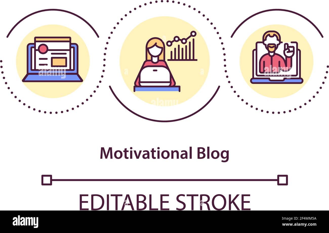 Motivational blog concept icon Stock Vector Image & Art - Alamy