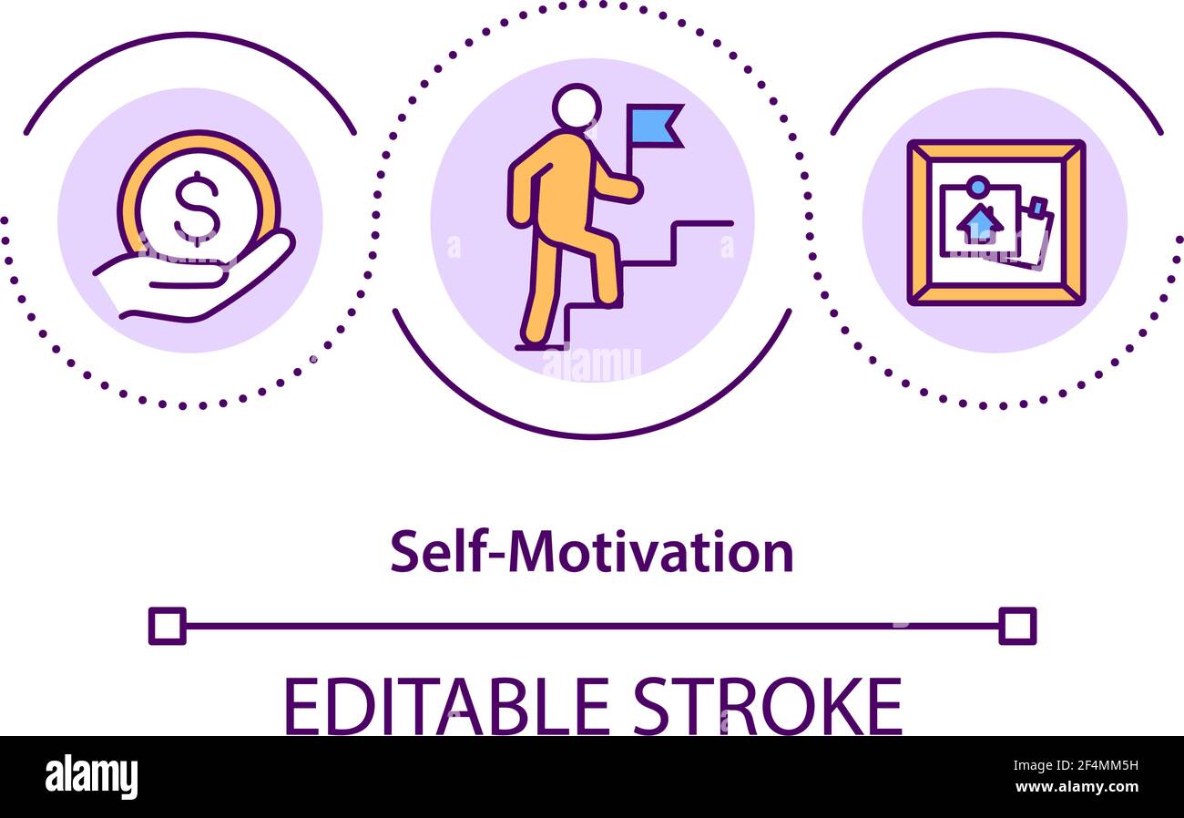 Self-motivation concept icon Stock Vector Image & Art - Alamy