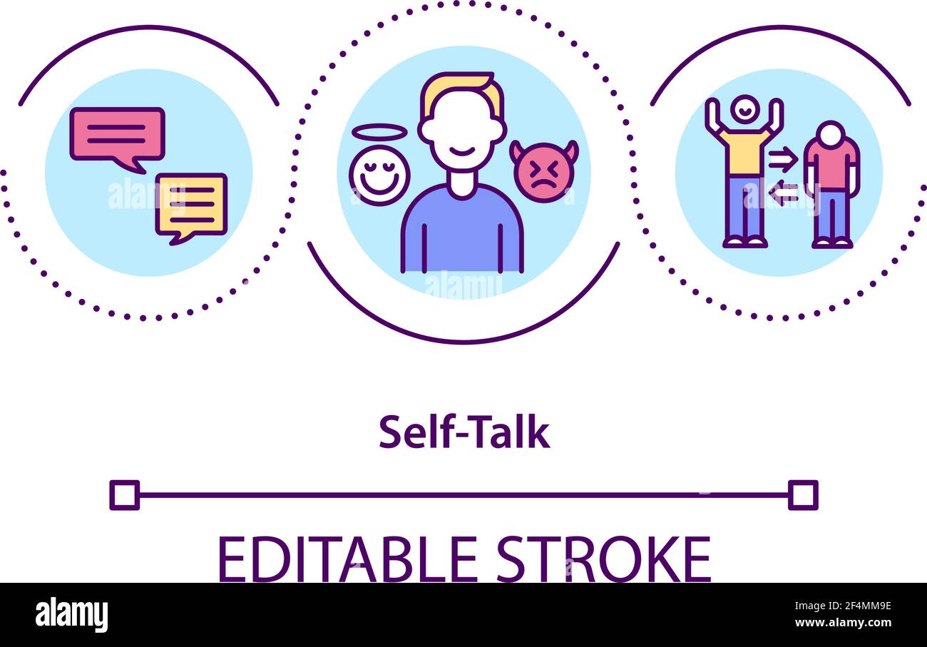 Self talking concept Cut Out Stock Images & Pictures - Alamy
