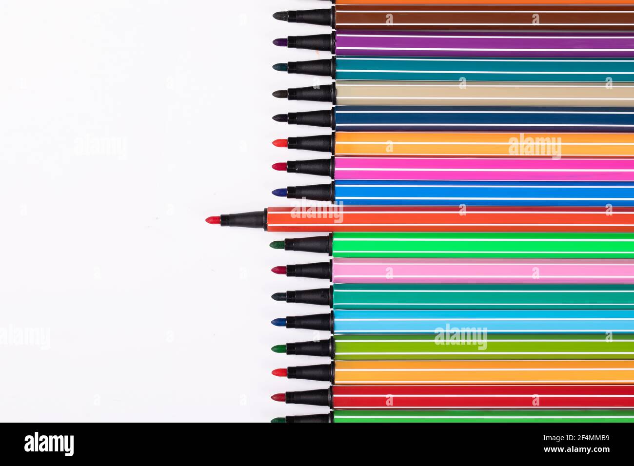 Colored markers without caps isolated on white background Stock Photo ...