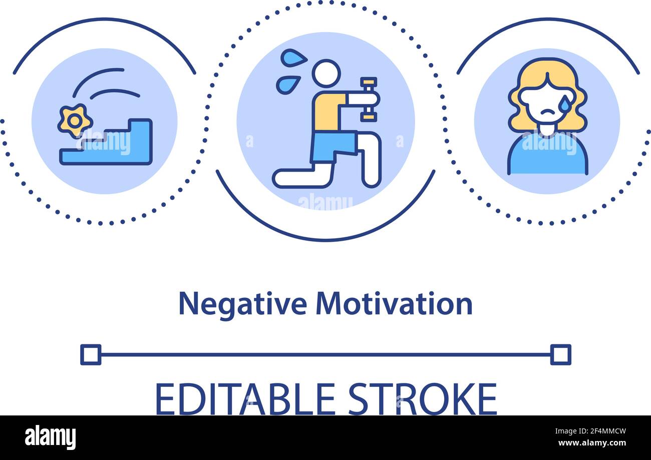 Negative motivation concept icon Stock Vector Image & Art - Alamy