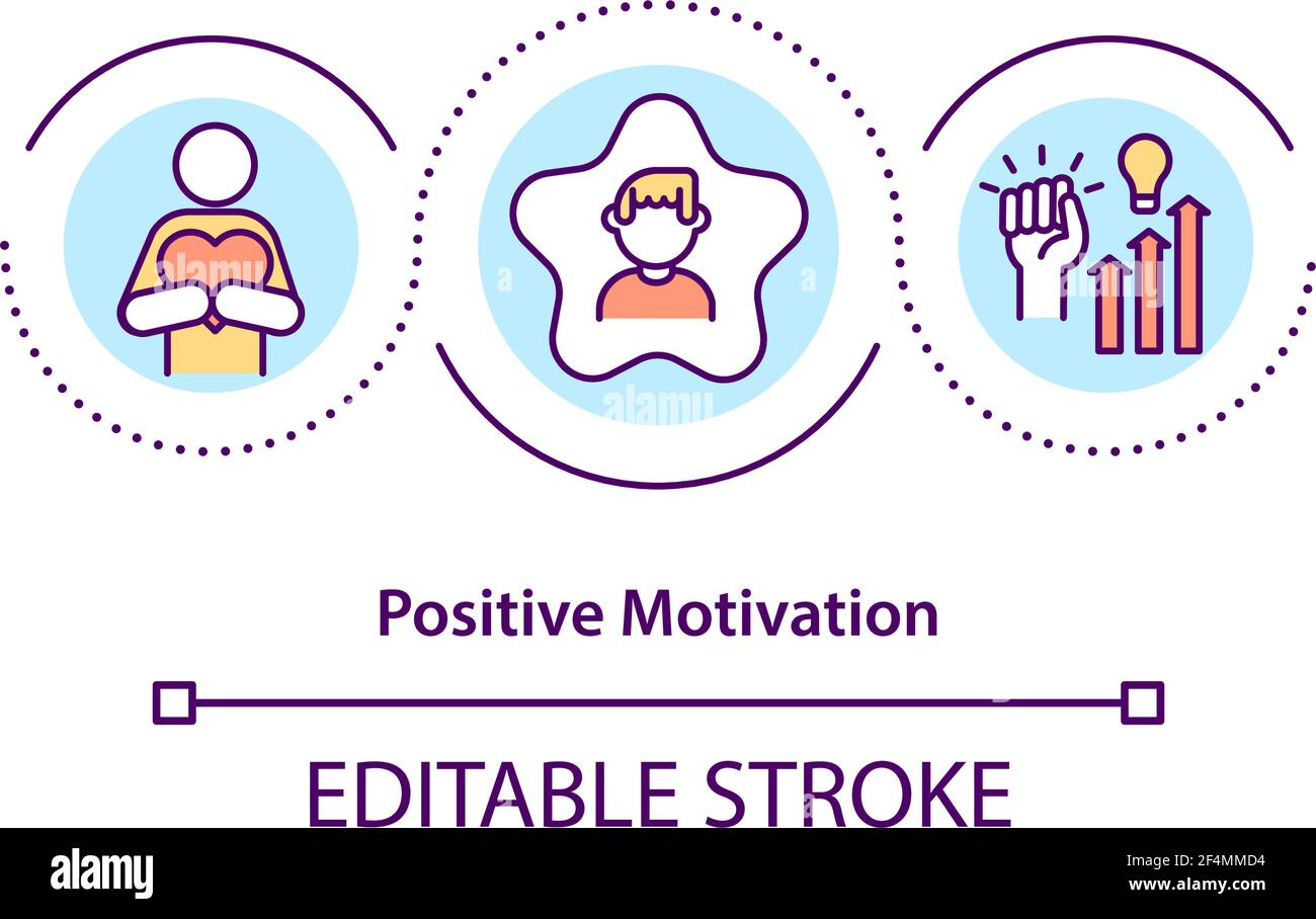Positive motivation concept icon Stock Vector Image & Art - Alamy