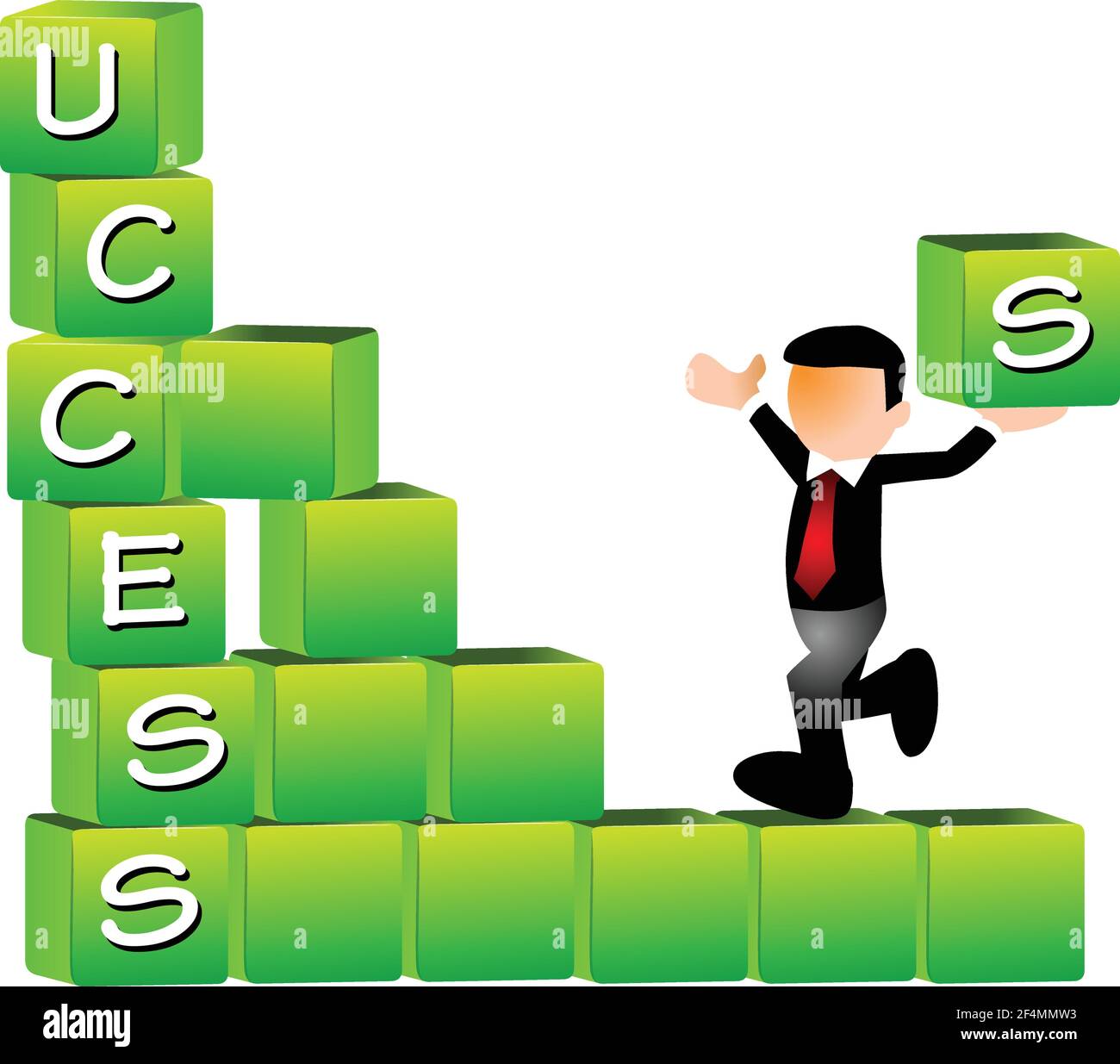 Success strategy Business man towards success illustration Stock Vector ...