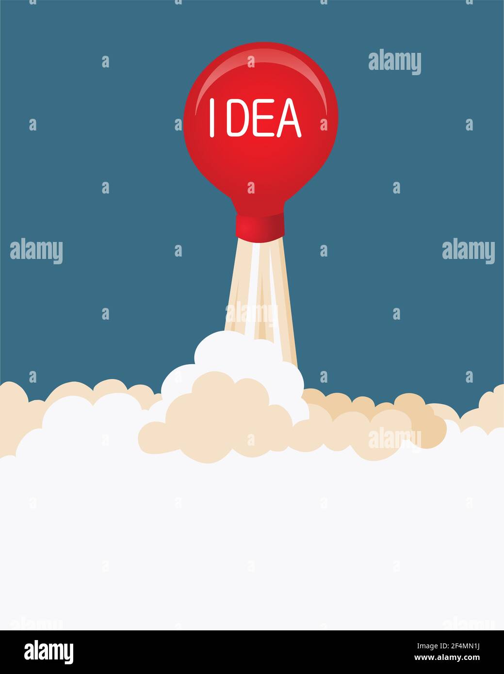Rocket bulb launching illustration, business startup concept Stock ...