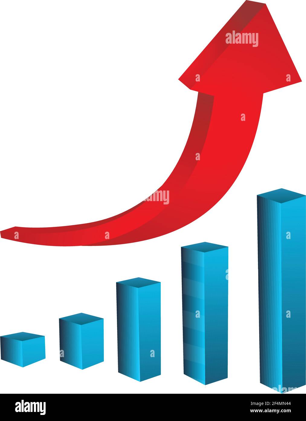 Business growth arrow Red arrow up business chart illustration vector ...