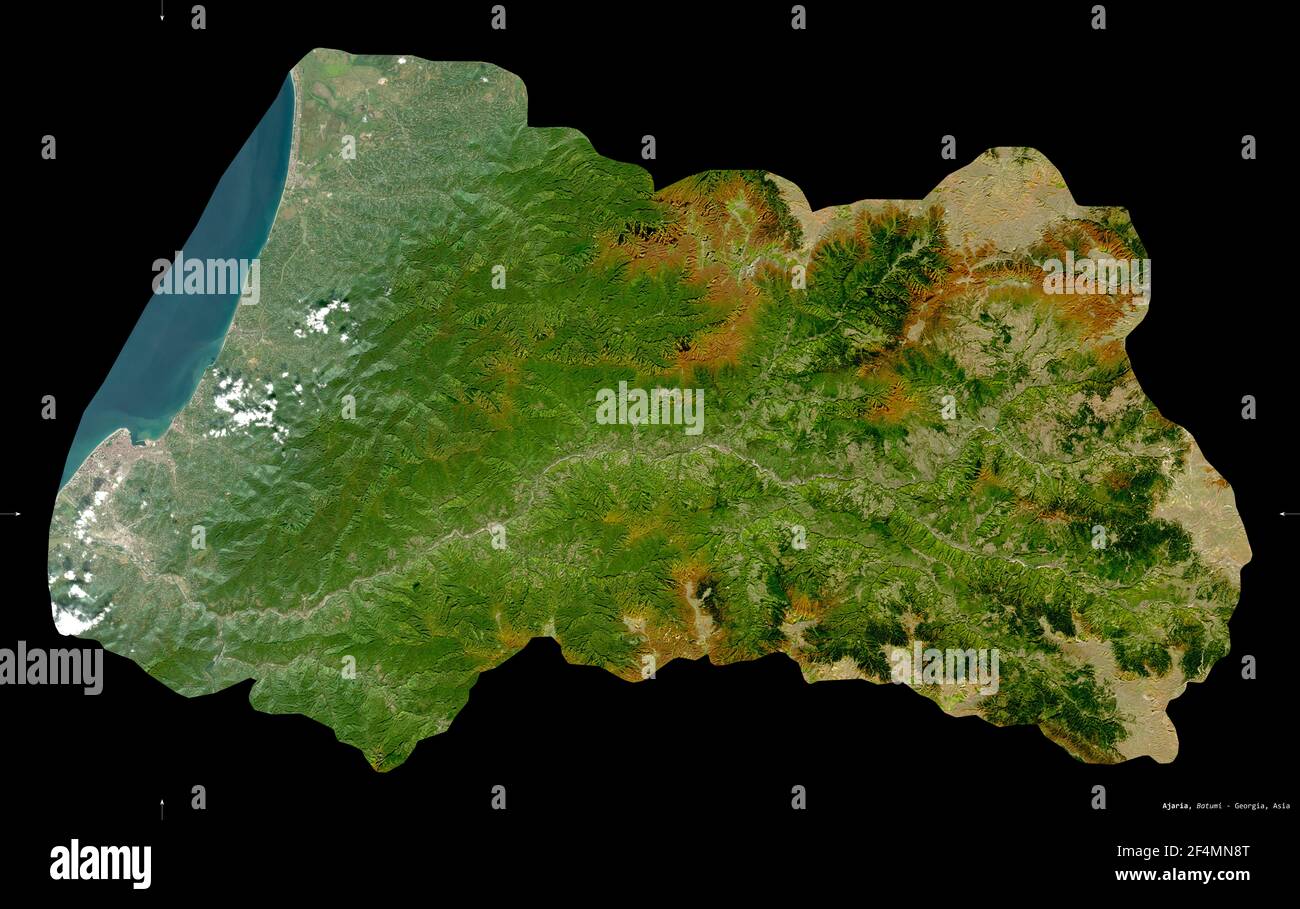 Ajaria, autonomous republic of Georgia. Sentinel-2 satellite imagery ...