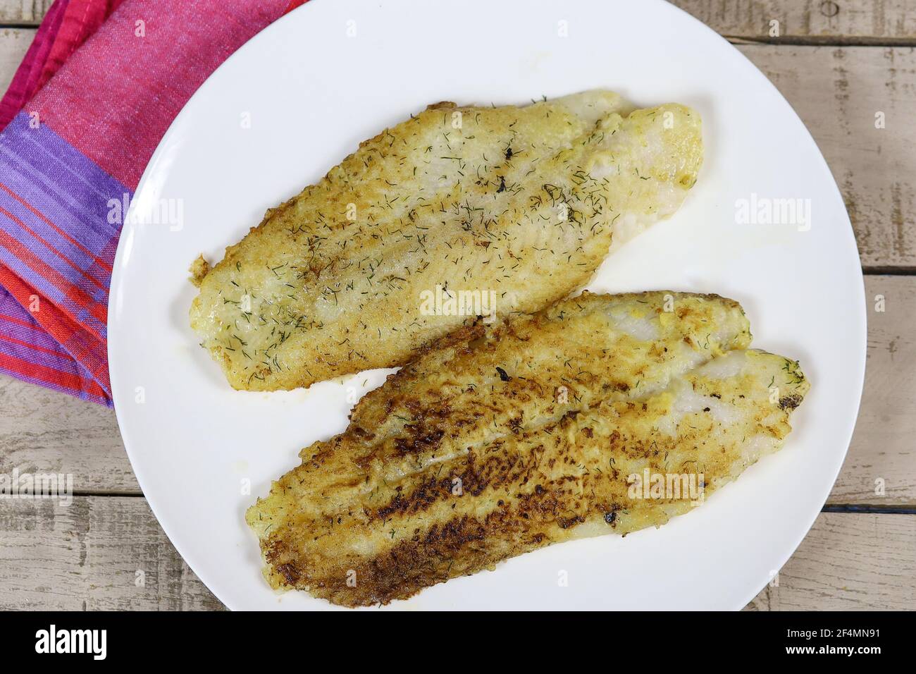 fish fillet meunière Stock Photo - Alamy