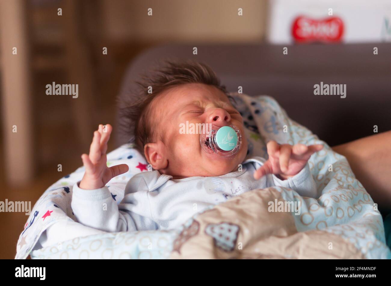 Crying boy face covered hi-res stock photography and images - Alamy