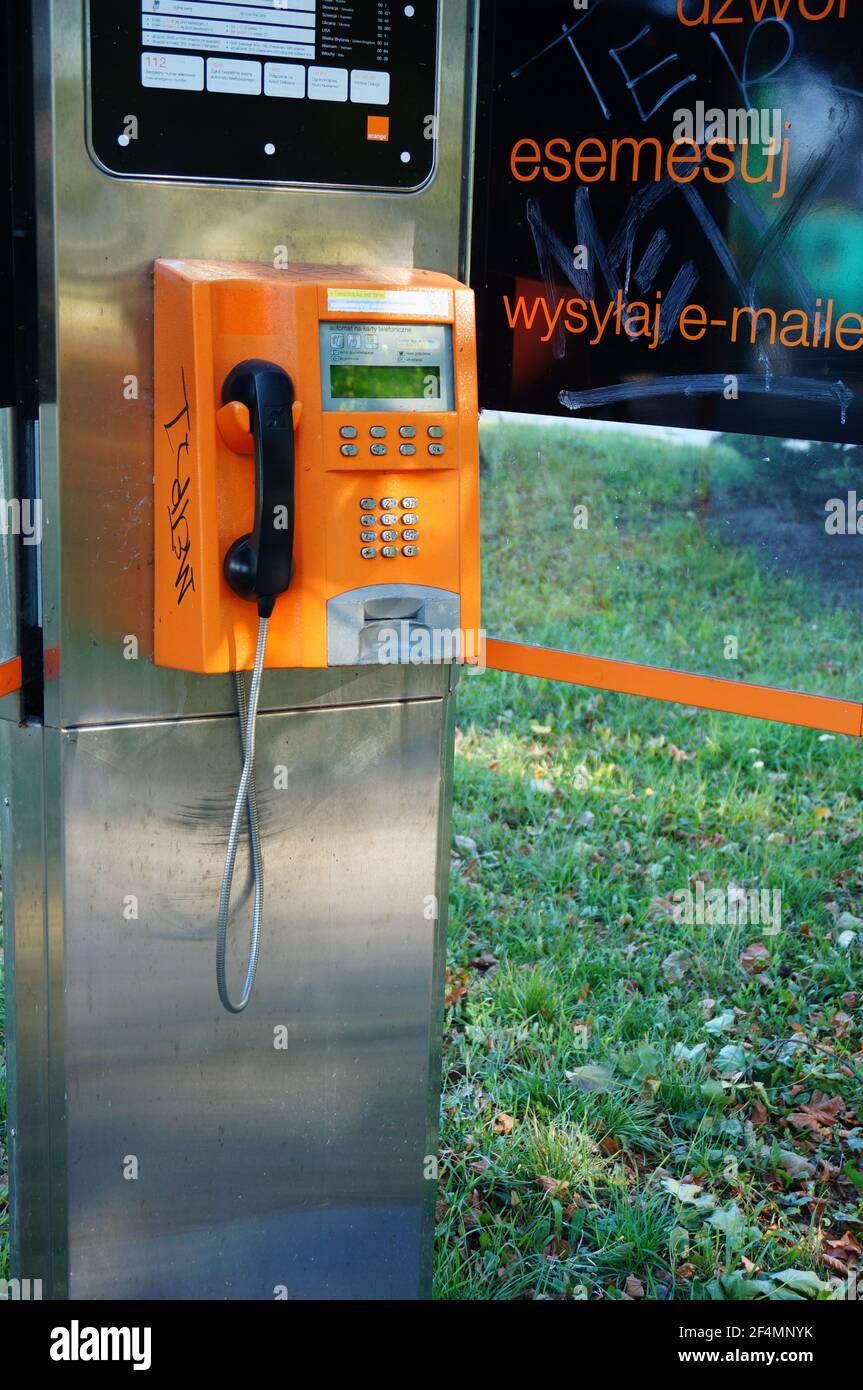 Orange public telephone communication hi-res stock photography and ...
