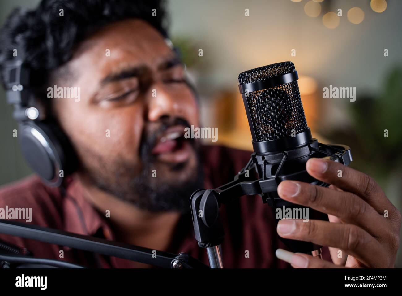 Indian man singing song hi-res stock photography and images - Alamy