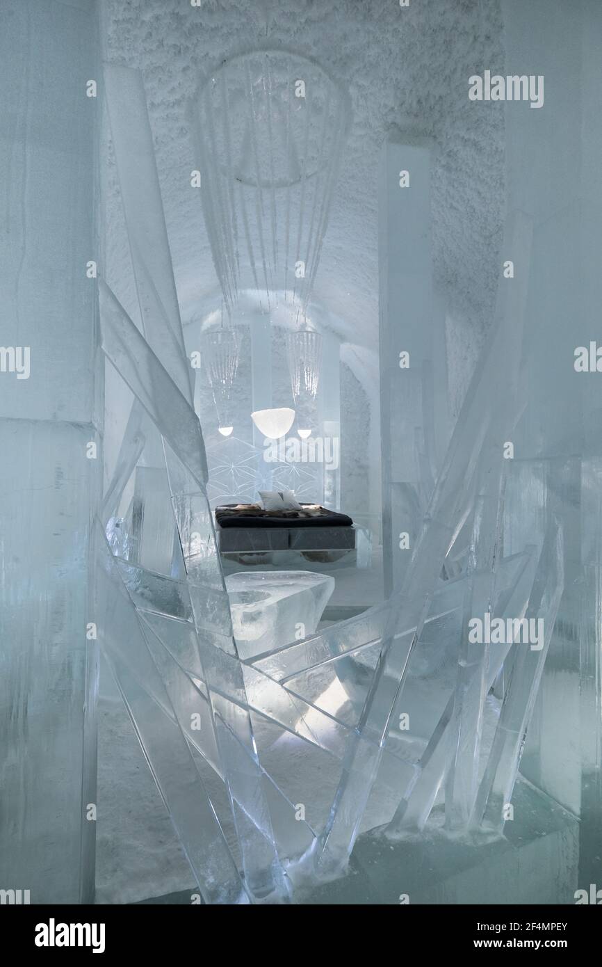Ice hotel sweden bedroom hi-res stock photography and images - Alamy