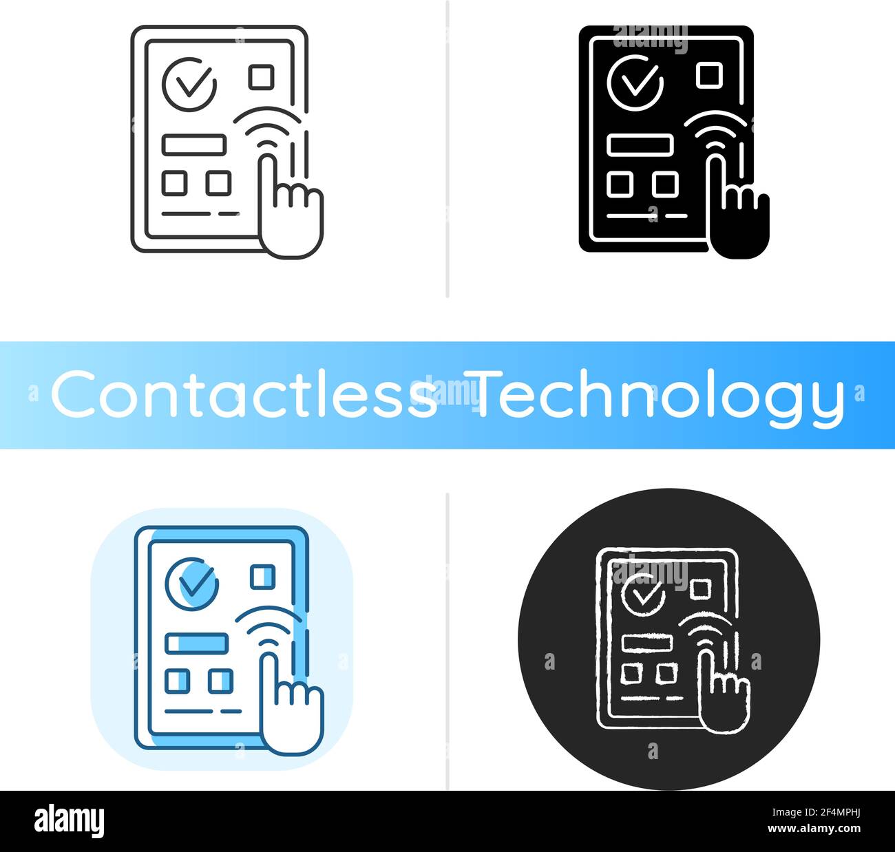 Predictive touch technology icon Stock Vector Image & Art - Alamy