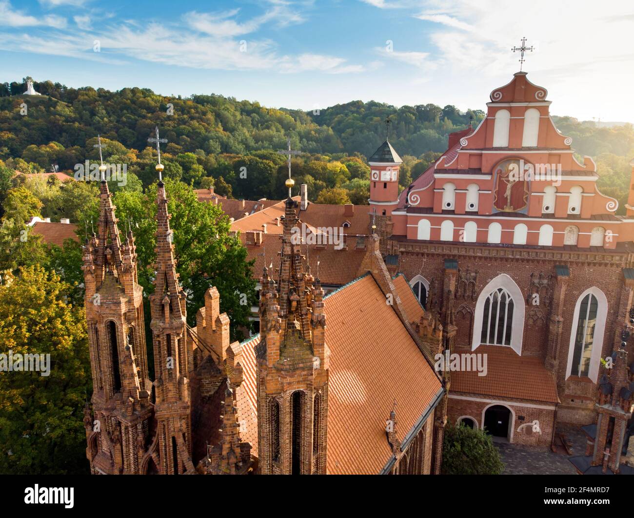Aerial view of St. Anne's Church and neighbouring Bernardine Church ...