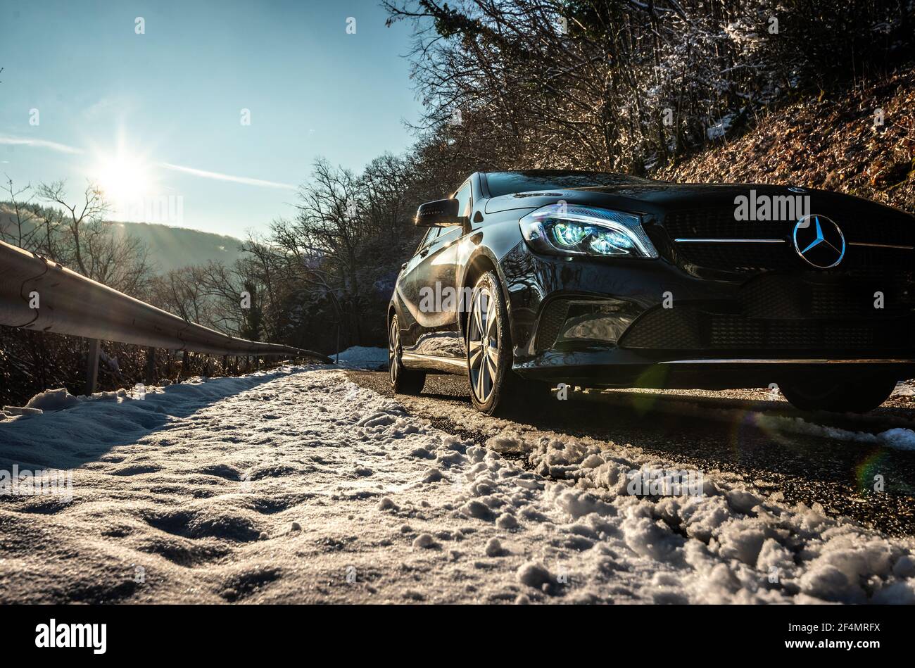 Luxury car front view isolated black hi-res stock photography and ...
