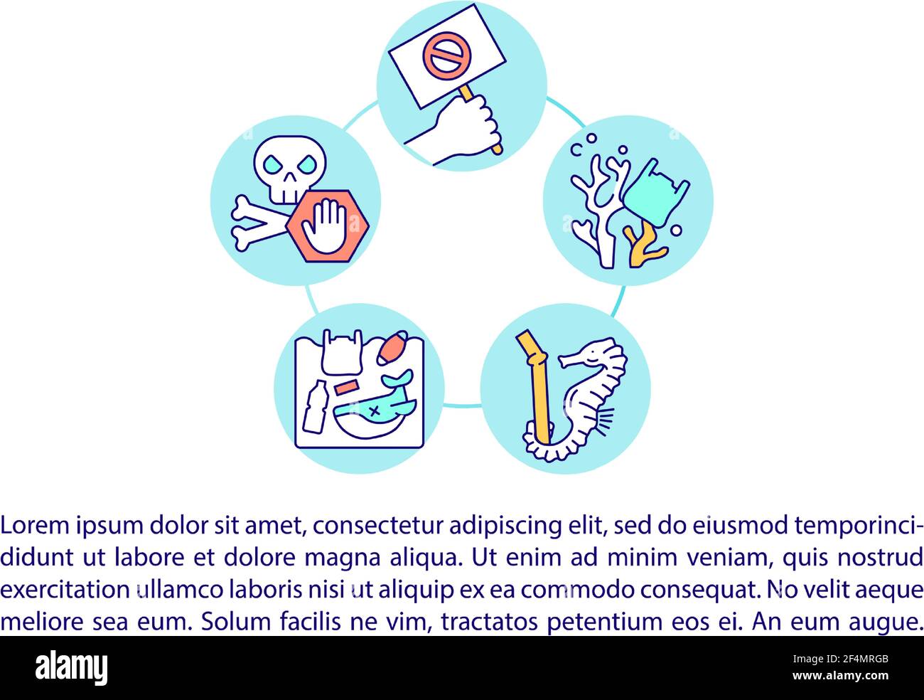 Stop microplastics concept line icons with text Stock Vector Image ...