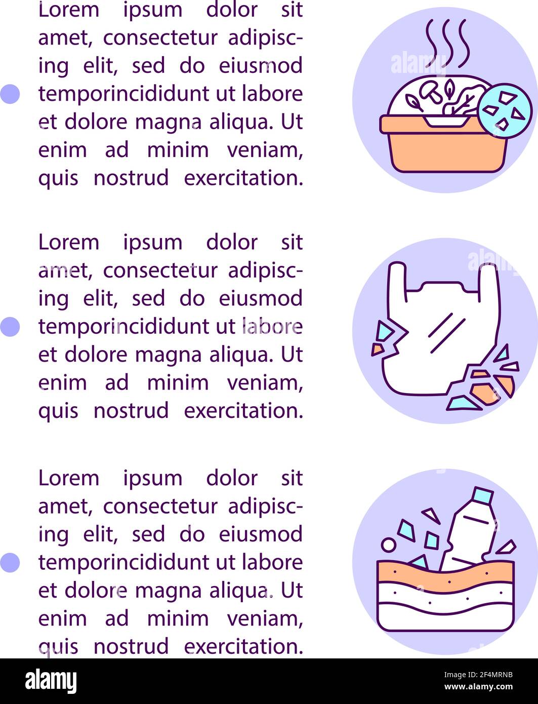 Microplastics concept line icons with text Stock Vector Image & Art - Alamy