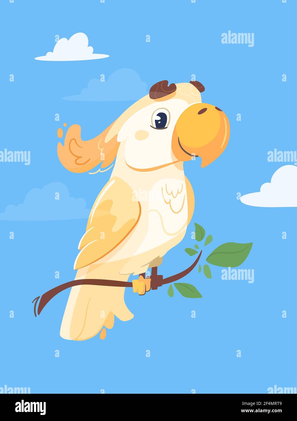 White cockatoo sitting in Stock Vector Images - Alamy