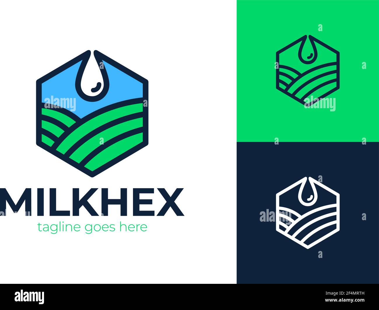 The milk drop logo design is combined with the hexa shape of the garden ...