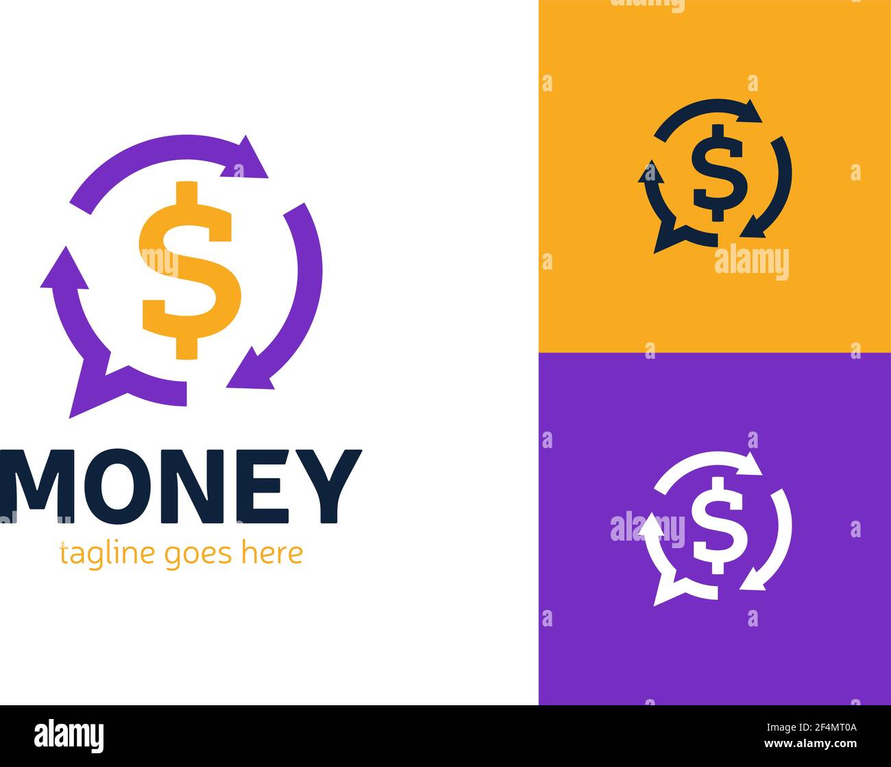 Money change chat logo. Currency exchange news and rates logotype ...