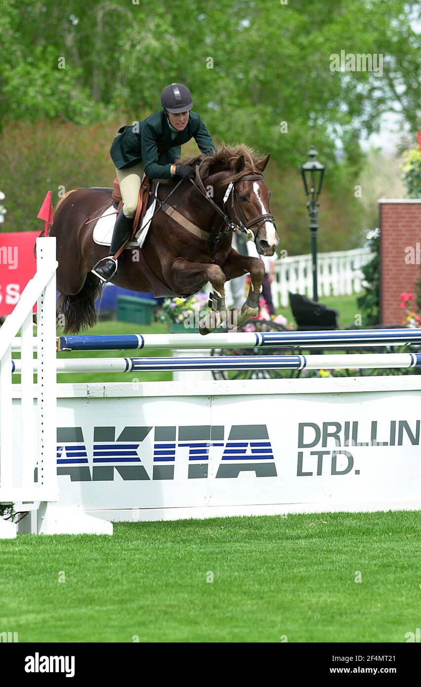 The National, Spruce Meadows, June 2001, Sarah Ballou (USA) riding ...