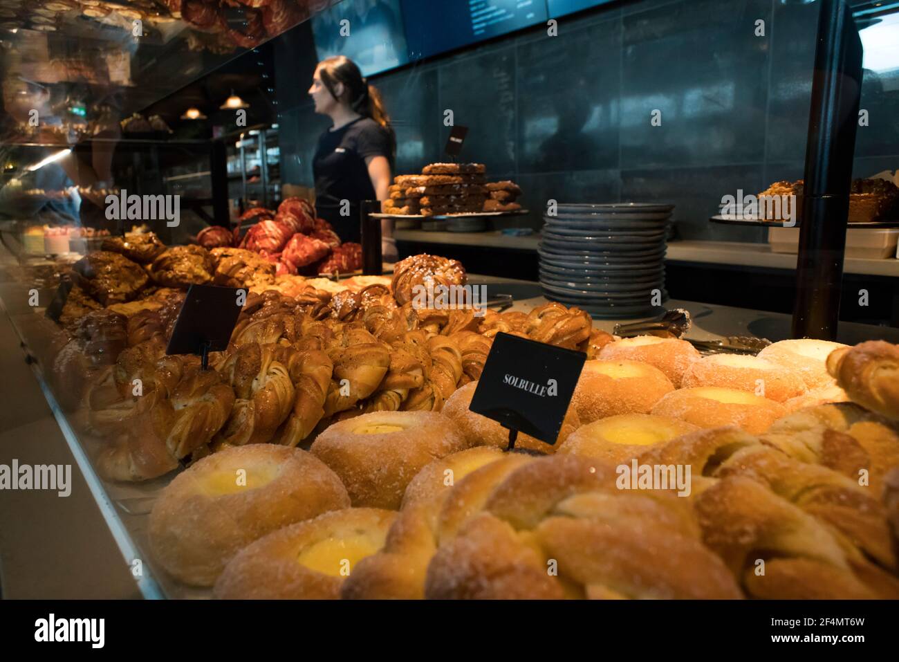 A display in a store filled with lots of food Stock Photo - Alamy