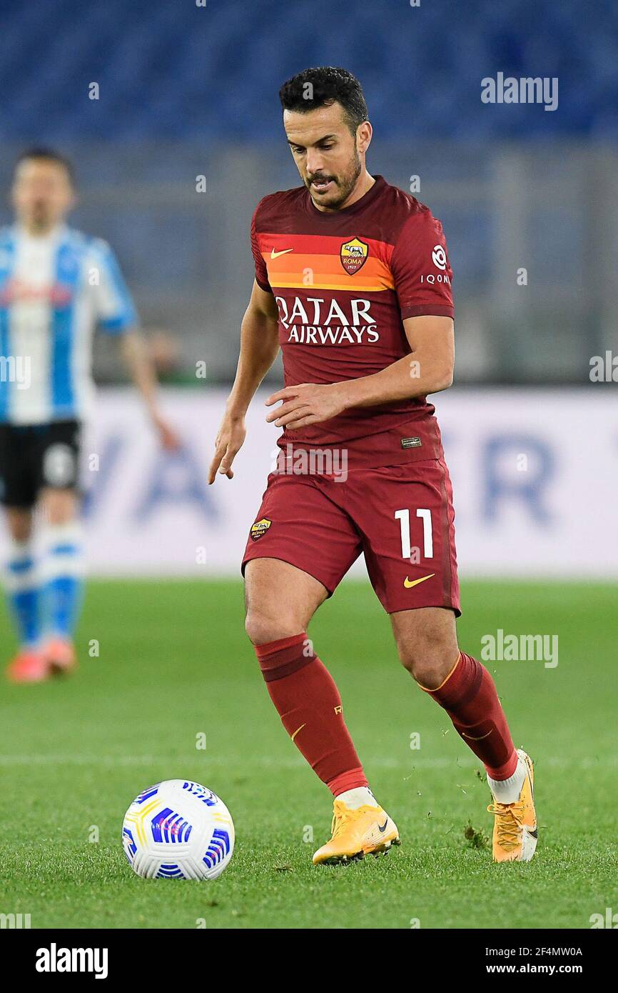Pedro of AS Roma in action during Italian Serie A soccer match between ...