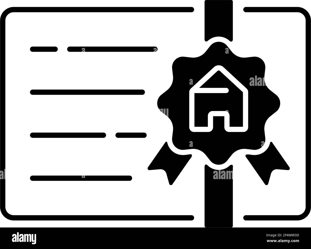 Broker's license black linear icon Stock Vector Image & Art - Alamy