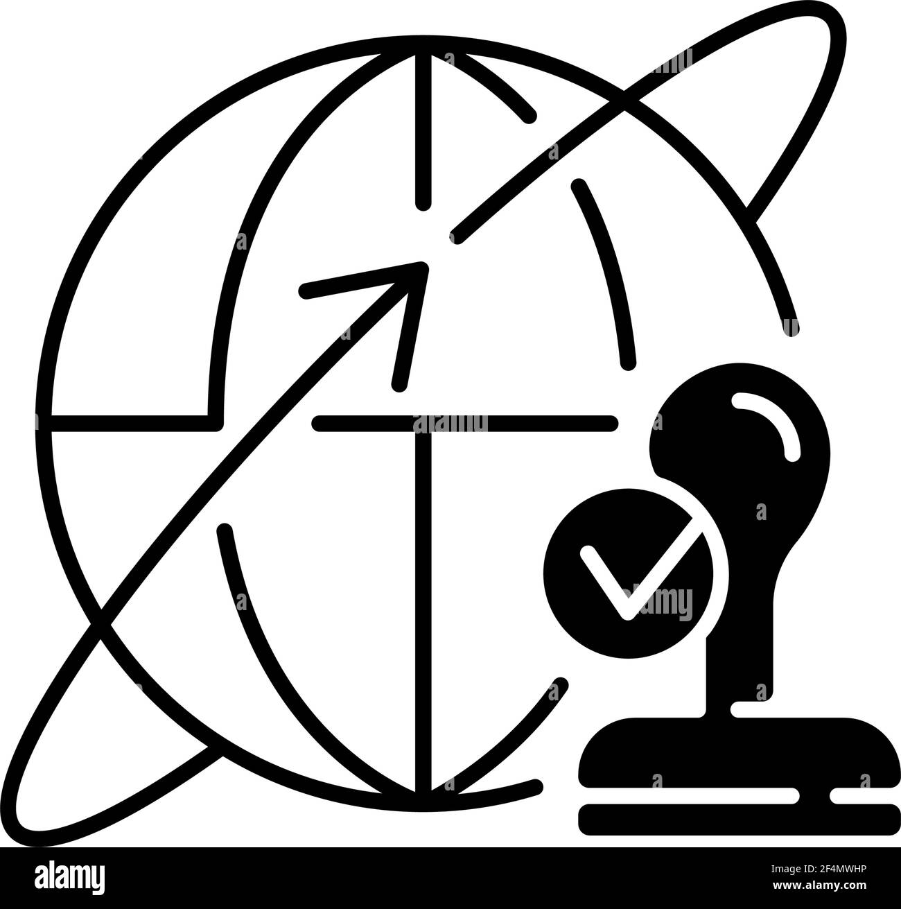 Custom broker black linear icon Stock Vector Image & Art - Alamy