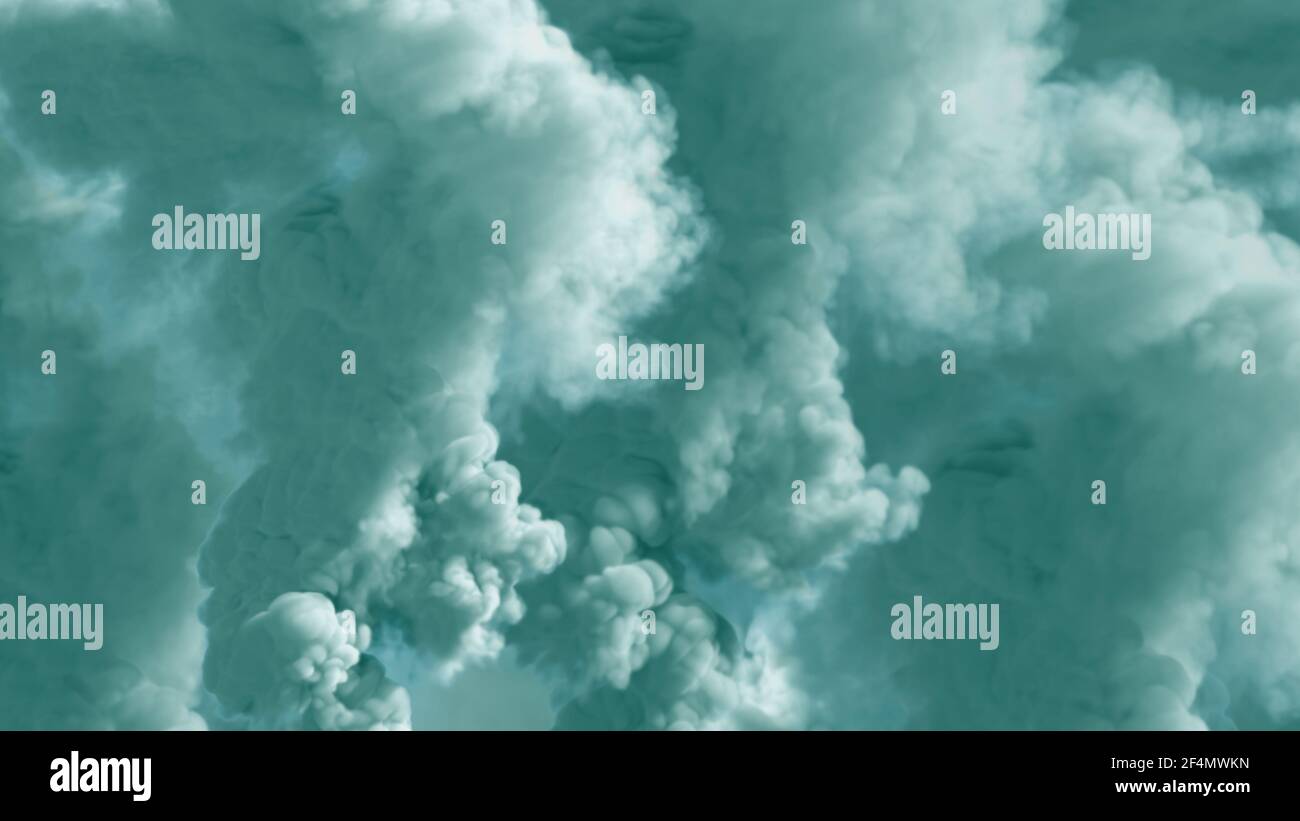 colorful background of dense smoke, contamination concept - abstract 3D ...